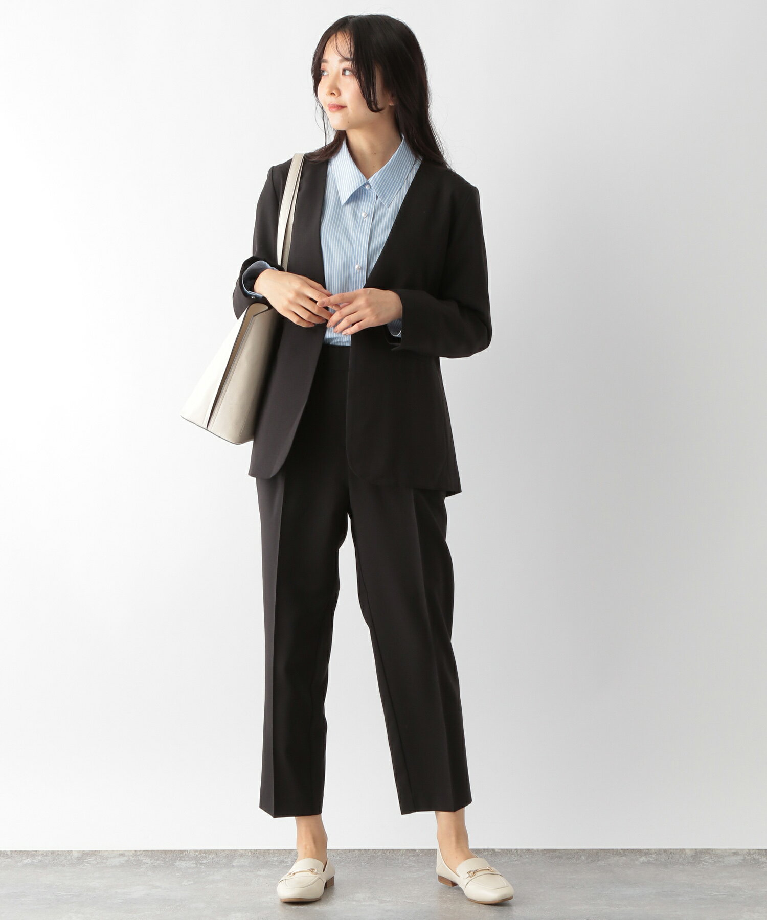 GLOBAL WORKのらくっション撥水2WAYローファー/174658を使ったコーディネート | Rakuten Fashion(楽天 ...