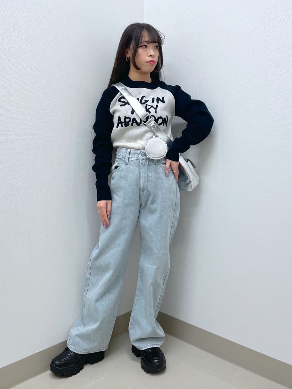 WEGOのジャガードショートニットプルオーバーを使ったコーディネート | Rakuten Fashion(楽天ファッション／旧楽天ブランド ...