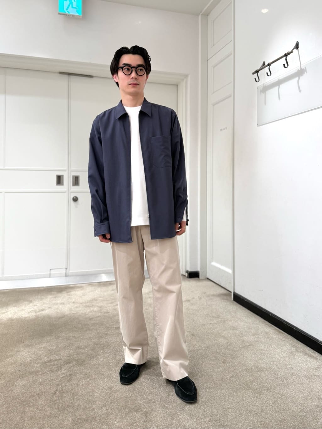 UNITED ARROWSのウールトロピカル ジップ レギュラーカラー シャツを使ったコーディネート | Rakuten Fashion(楽天 ...