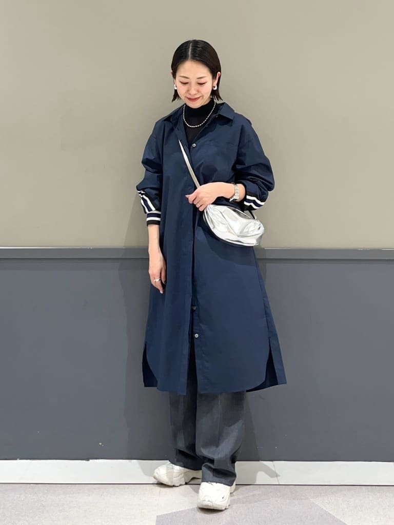 YECCA VECCAのリブMIXシャツワンピースを使ったコーディネート | Rakuten Fashion(楽天ファッション／旧楽天ブランド ...