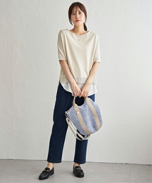 ikkaの【2点セット】ドルマン裾ラメニットアンサンブルを使ったコーディネート | Rakuten Fashion(楽天ファッション／旧楽天 ...