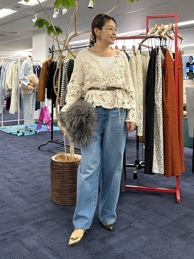 NOLLEY'Sの【RM denim】ソフトルーズストレートデニムを使ったコーディネート | Rakuten Fashion(楽天ファッション／旧楽天ブランドアベニュー)5846138