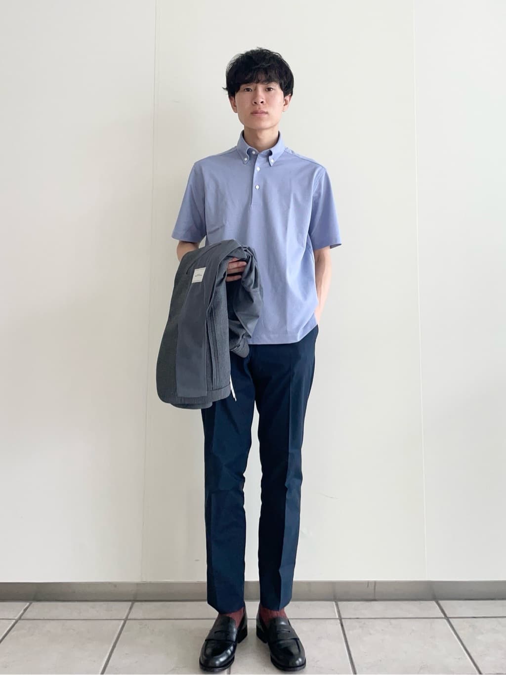 UNITED ARROWS green label relaxingのANNONAY BOX CALF 30mm メッシュ ベルトを使った ...