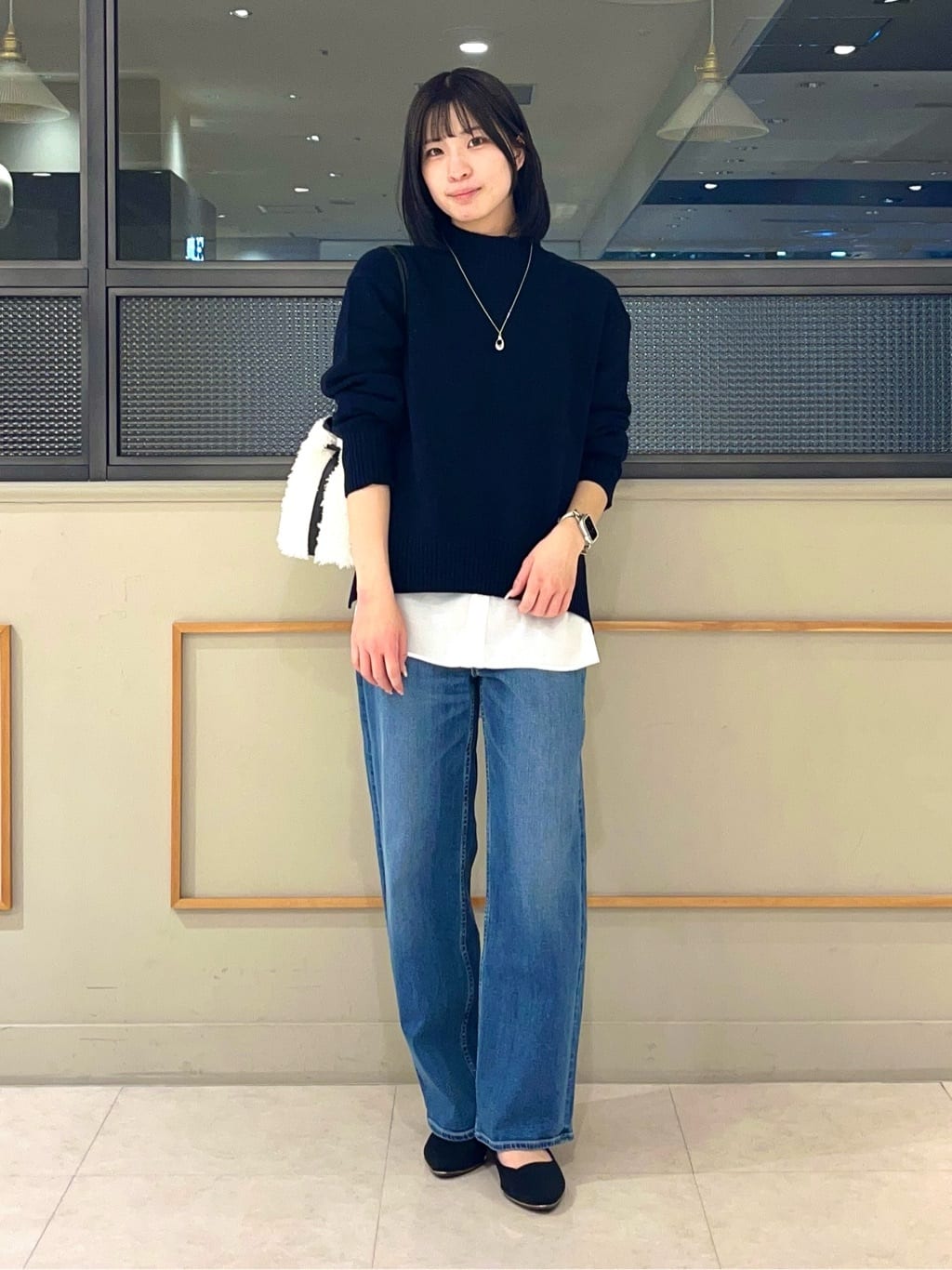 INDIVIの【冬ニット人気NO.1!/カシミヤ混】ミドルゲージハイネックニットを使ったコーディネート | Rakuten Fashion(楽天ファッション／旧楽天ブランドアベニュー)6478527