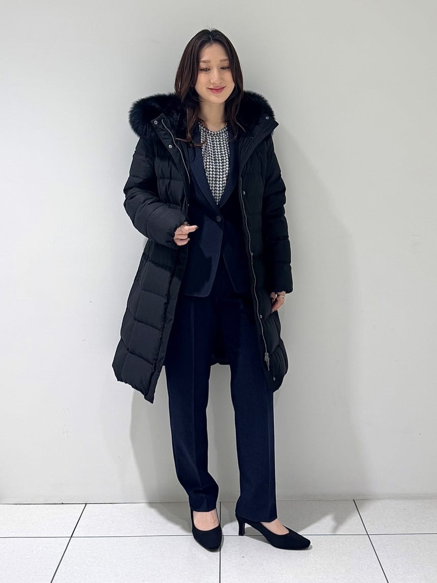 INDIVIの【名品/撥水/抗菌防臭】ロング丈リサイクルダウンコートを使ったコーディネート | Rakuten Fashion(楽天ファッション／旧楽天ブランドアベニュー)6551085