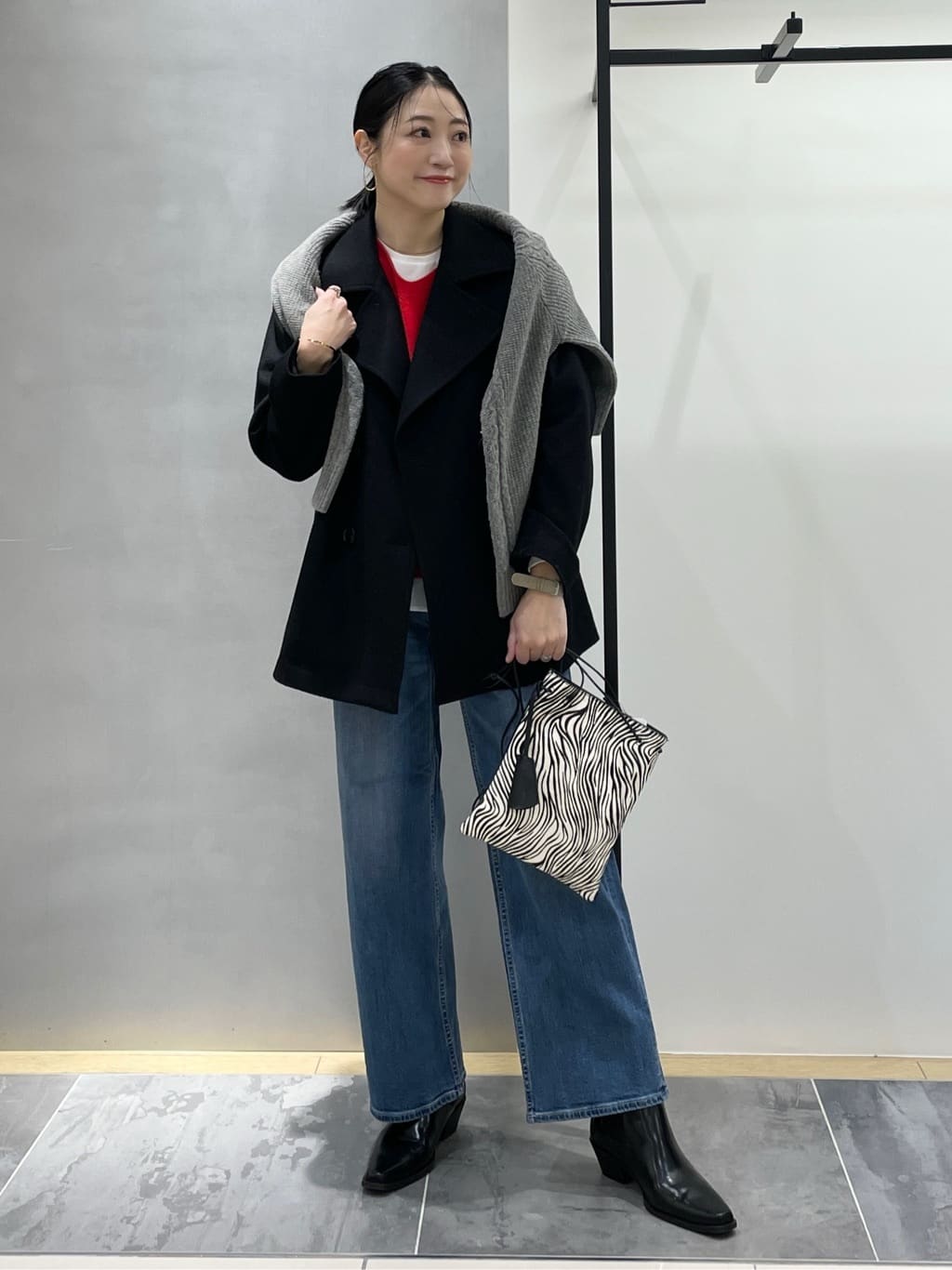 INDIVIの【軽やか/ゆったり】ウール混ショートトレンチコートを使ったコーディネート | Rakuten Fashion(楽天ファッション／旧楽天ブランドアベニュー)6551975