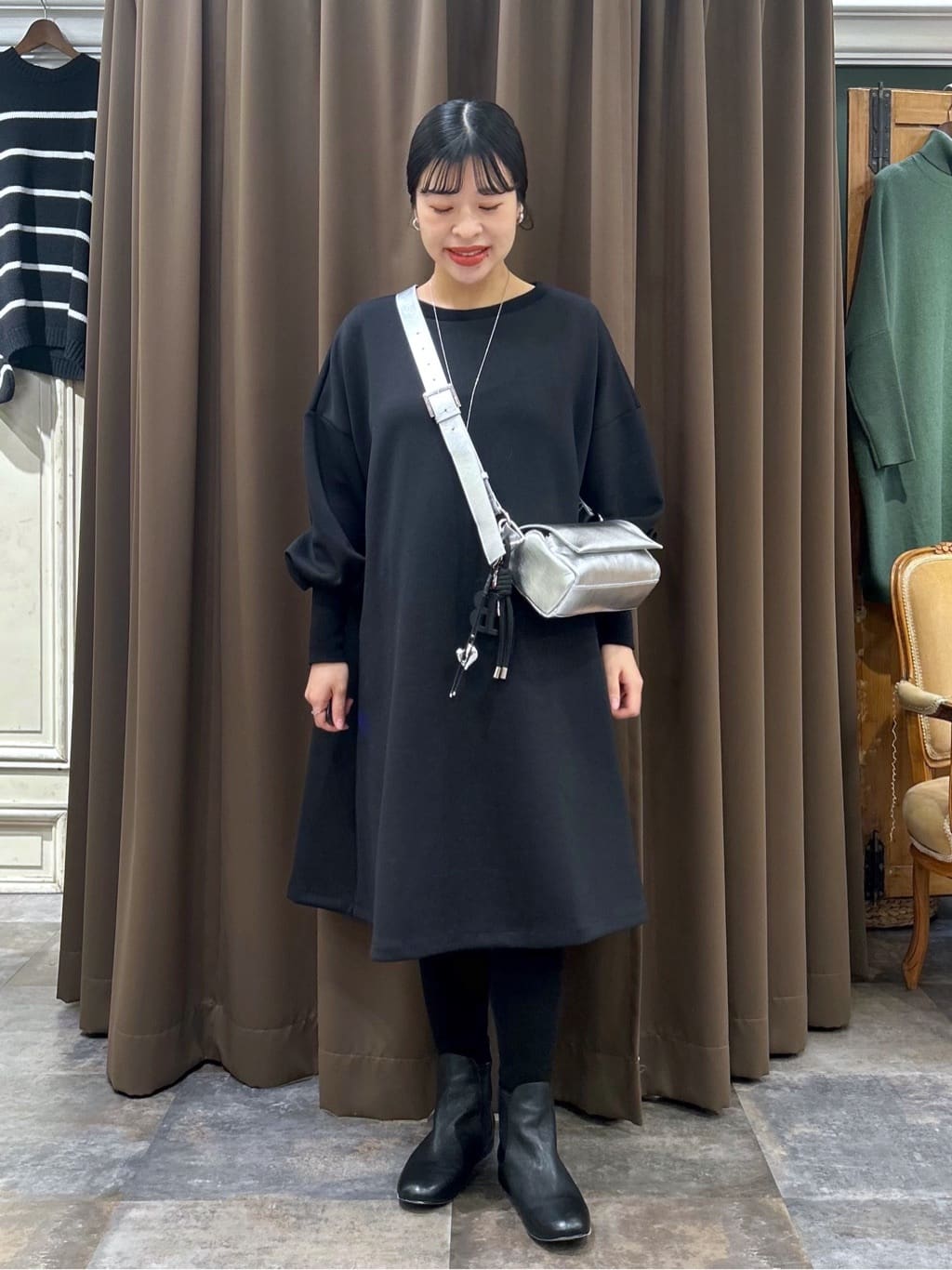 BEARDSLEYの袖パフダンボールワンピースを使ったコーディネート | Rakuten Fashion(楽天ファッション／旧楽天ブランド ...