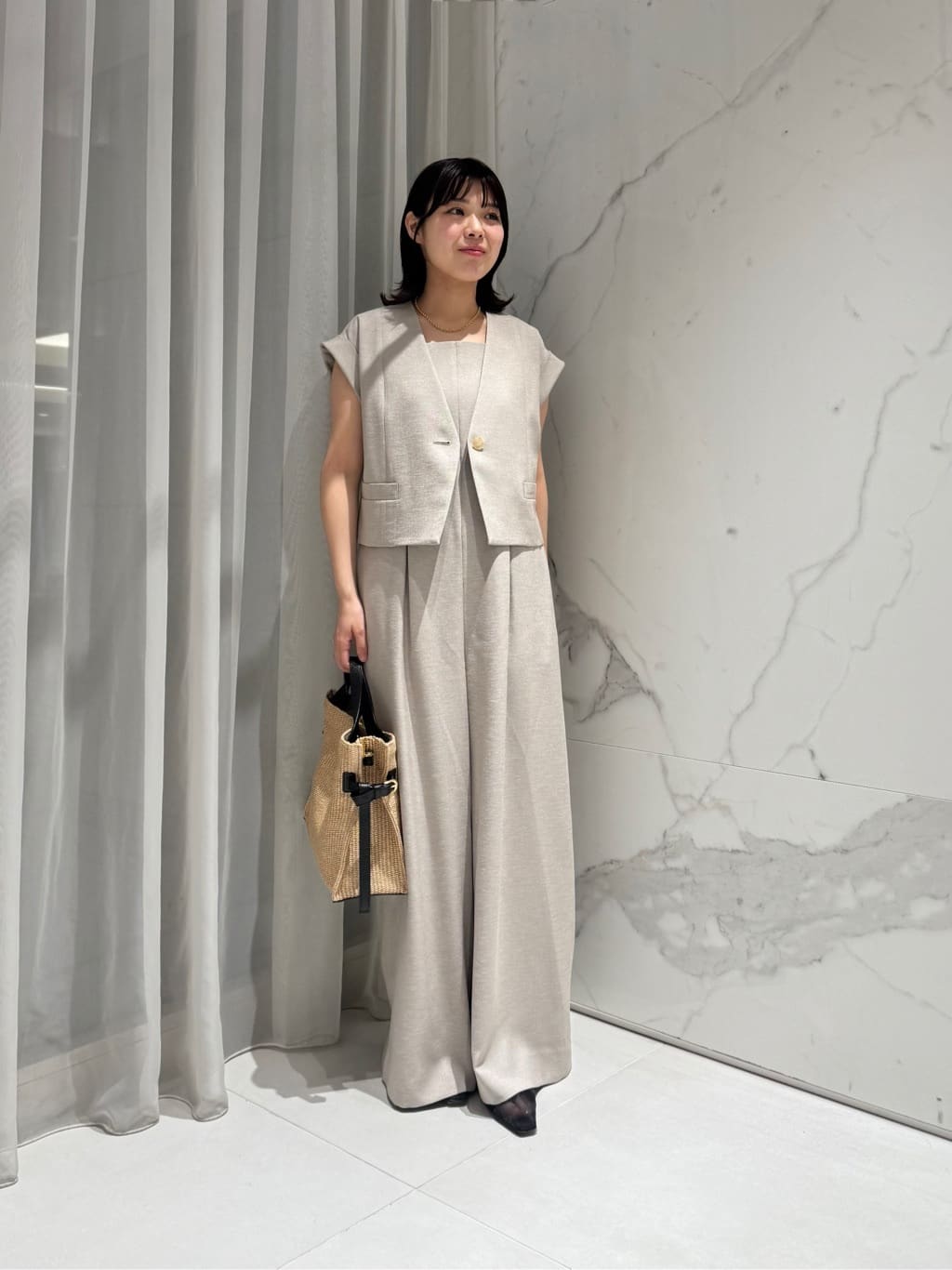 allurevilleのリネンライクスクエアオールインワンを使ったコーディネート | Rakuten Fashion(楽天ファッション／旧楽天 ...